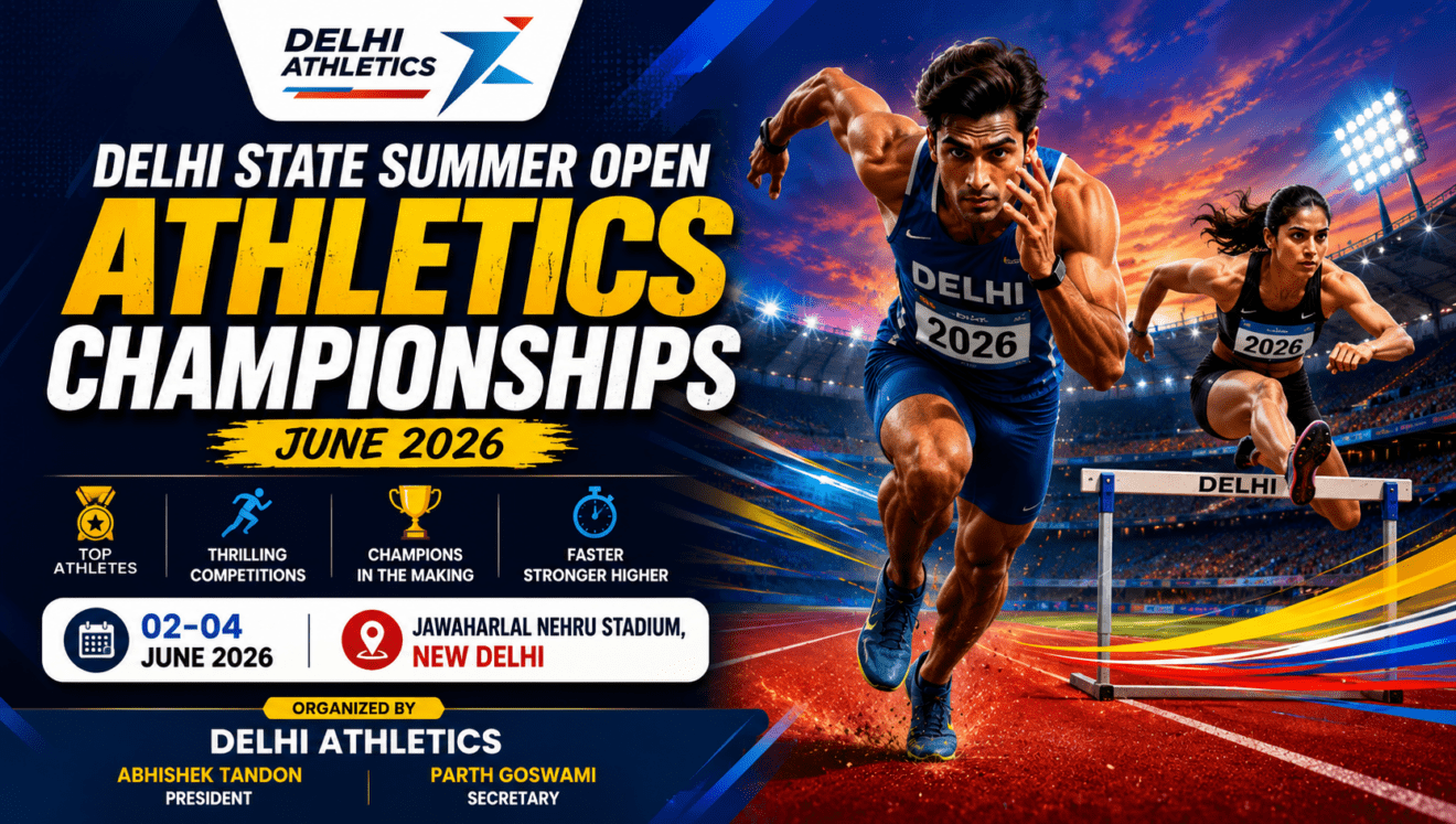 Delhi State Open Summer Athletics Championships 2026 – Day 1